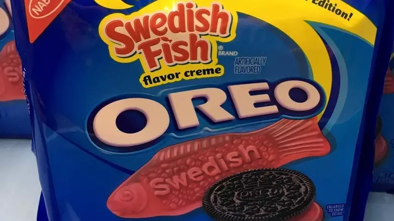 स्वीडिश मछली Oreos का क्लोजअप