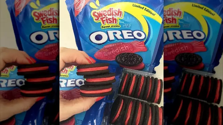 Pakkett miftuħ ta 'oreos tal-ħut Svediż