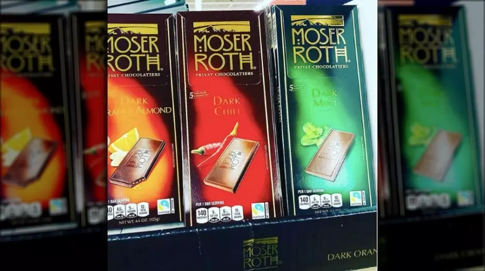 Příchutě čokolády Moser Roth
