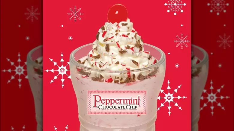 Peppermint Chocolate Chip milkshake