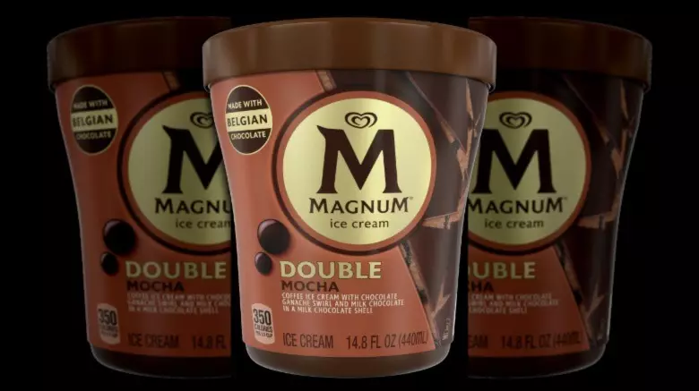 Double mocha Magnum ice cream pints