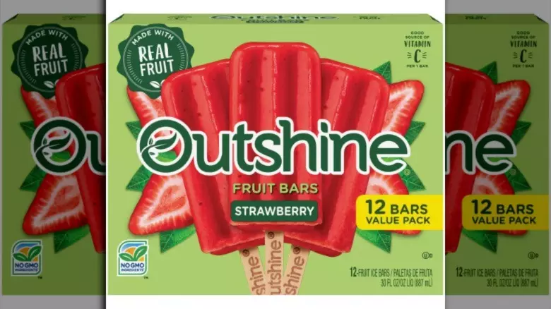 一盒 Outshine 草莓水果棒
