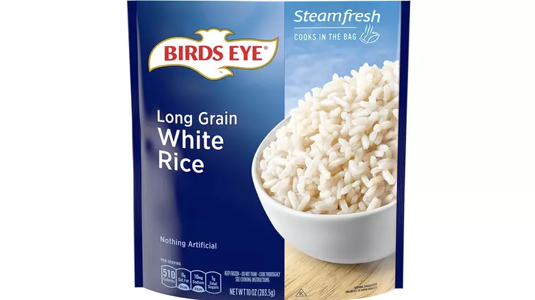 торбичка с ориз от птичи поглед