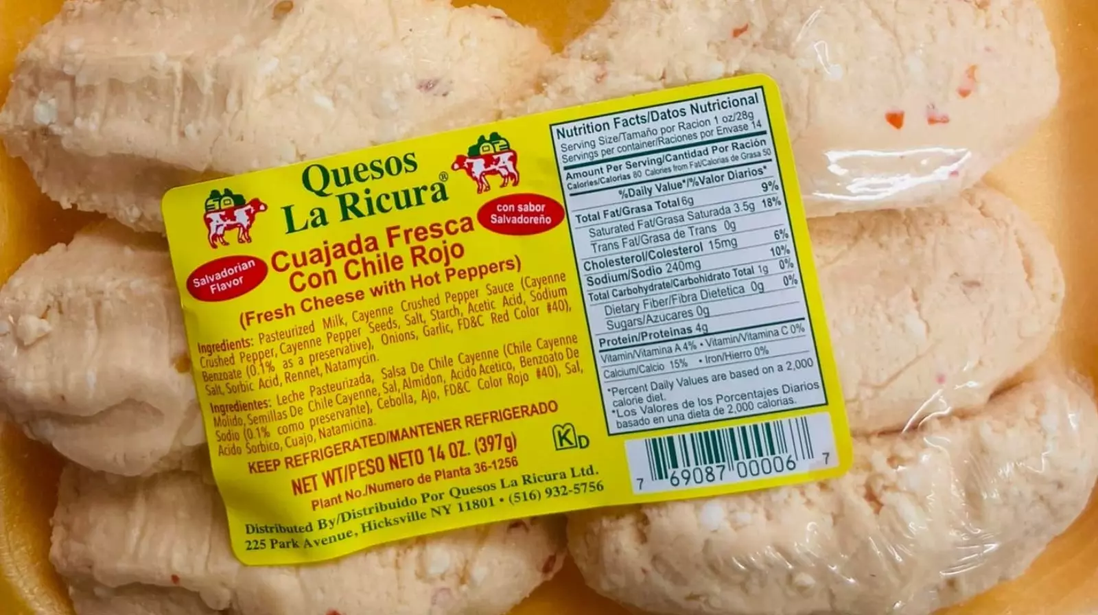 „Quesos La Ricura“ problemų, susijusių su „Mi Ranchito“ šviežio sūrio ir koliforminio sūrio atšaukimu