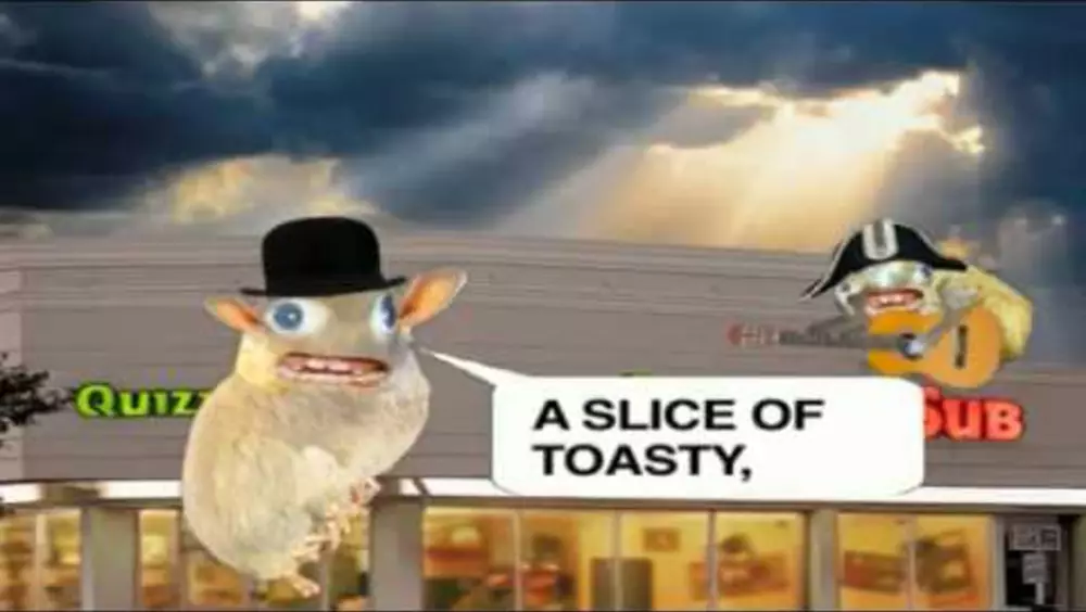 Quiznos spongemonkey mascot