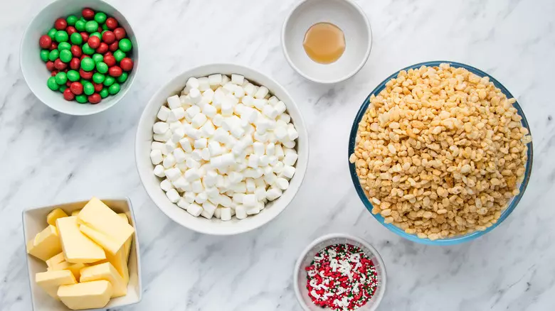 Christmas Rice Krispie Treats συστατικά