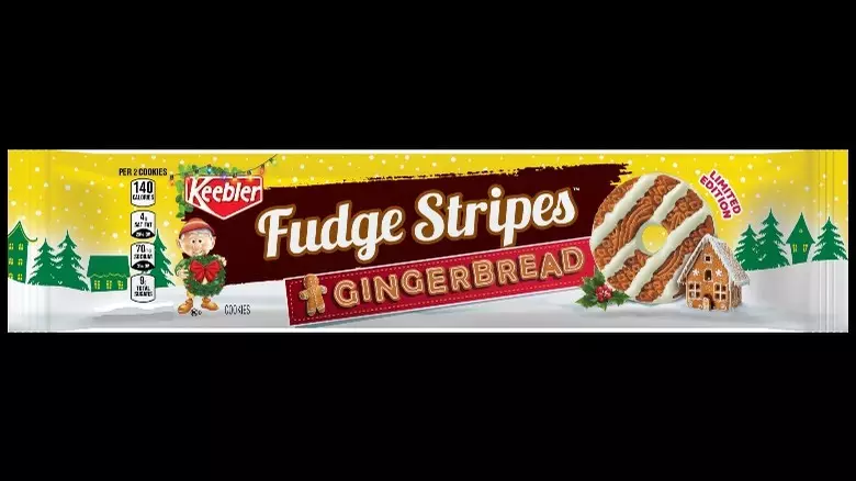 Keebler Gingerbread Fudge Stripe කුකීස් පැකේජය