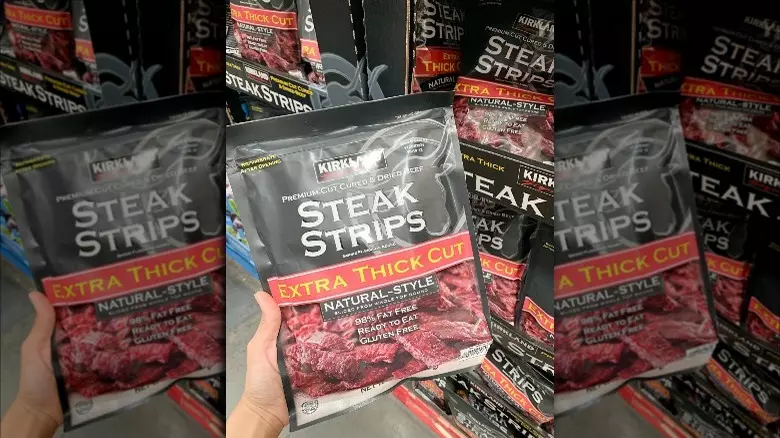 Winawake ali ndi Kirkland Signature Steak Strips sitolo