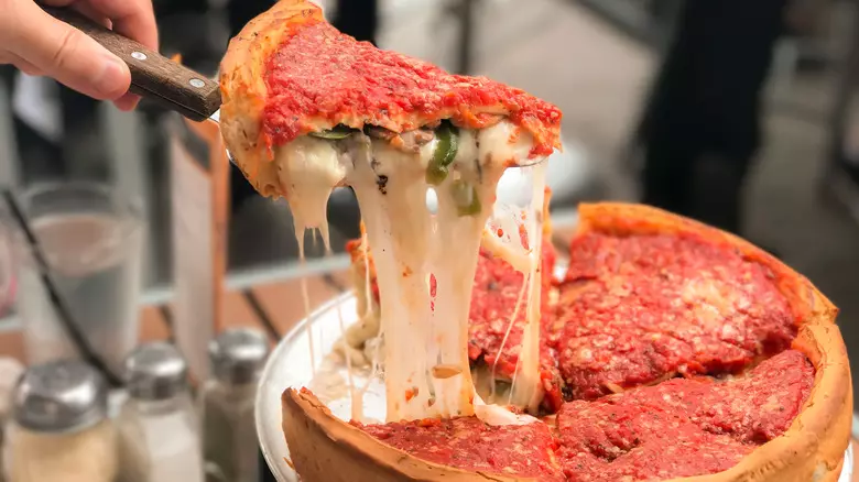 Chicago deep dish pizza