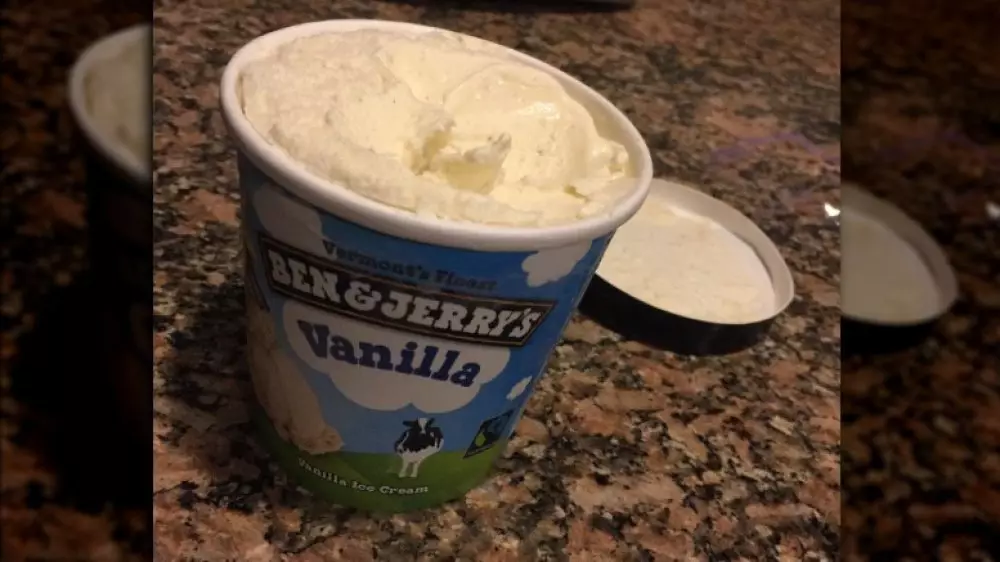 Ben and Jerry's vanilla ice cream