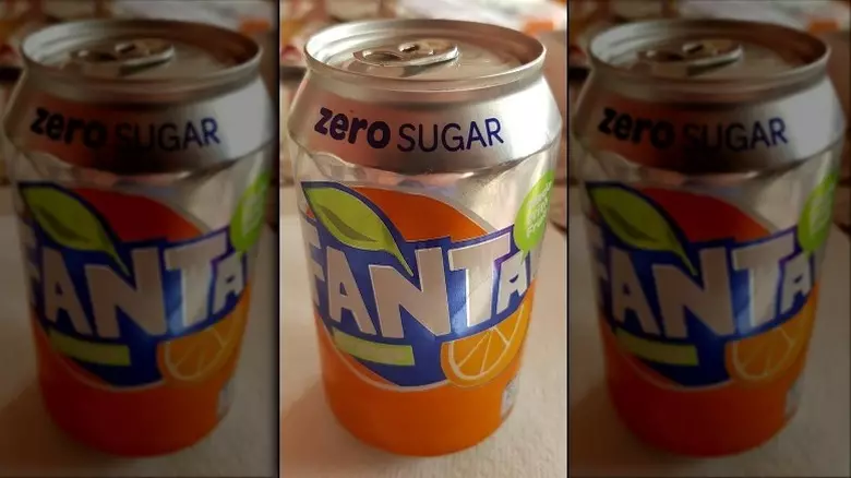 zero sugar orange fanta can