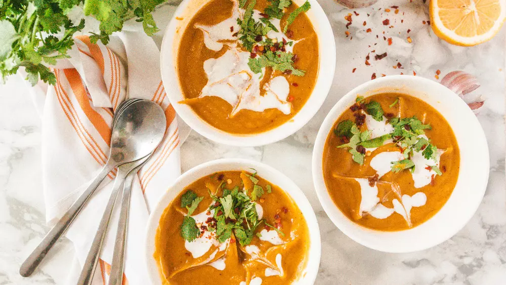 sopa de calabaza con crema