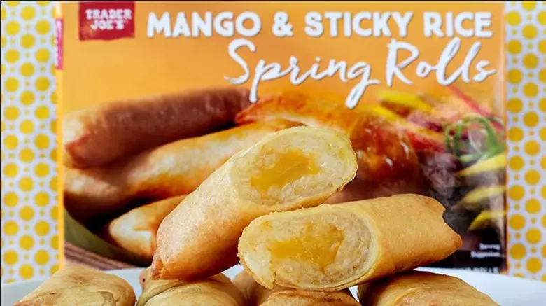 Treyder Joe's Mango Sticky Rice Spring Rolls