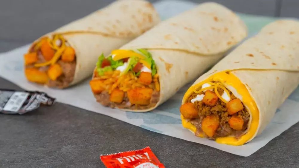 Taco Bell's Nacho Fries in a burrito