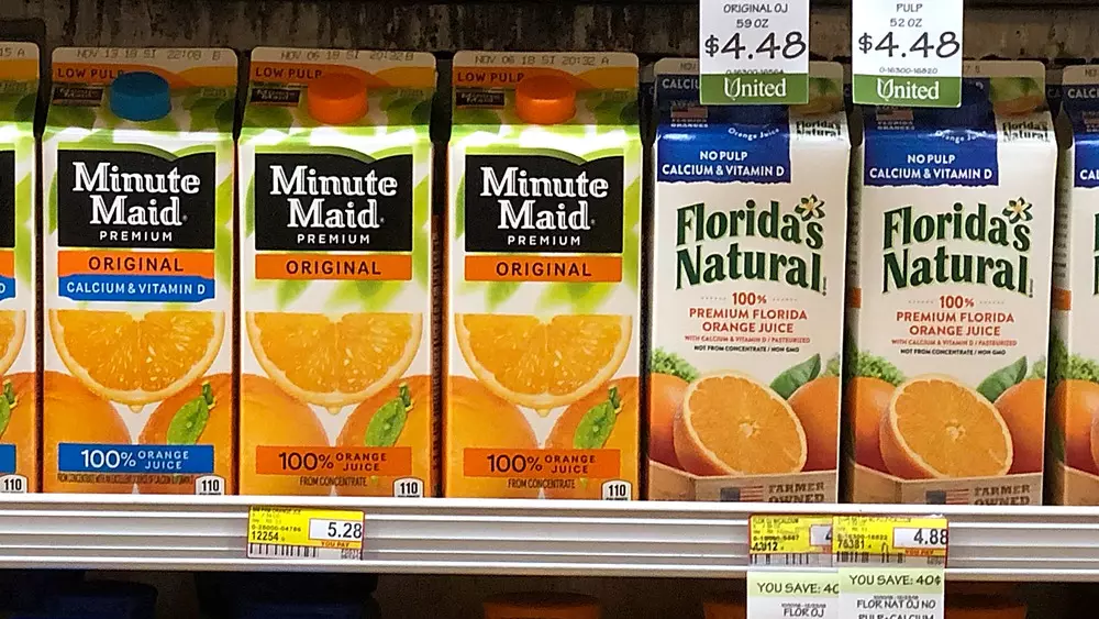 Mga uri ng orange juice