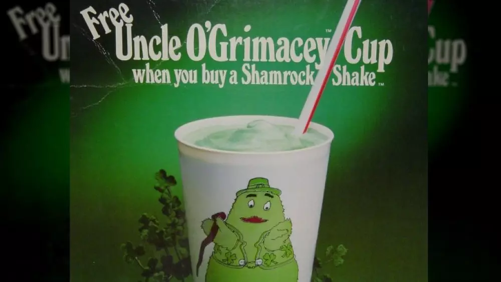 L'oncle O'Grimacey és una gran part de la història de Shamrock Shake