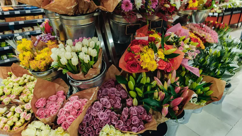 bouquets de supermarché