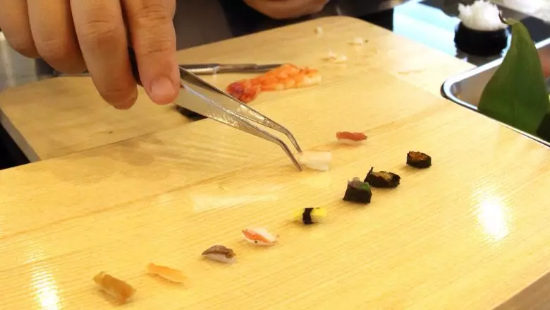 sushi em miniatura