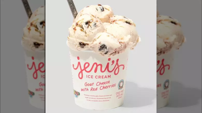 Gelat de cireres vermelles de formatge de cabra de Jeni