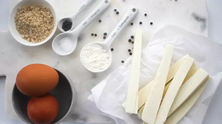 ingredientes para palitos de mozzarella