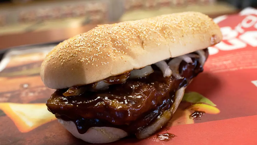 McRib sandwich fast food