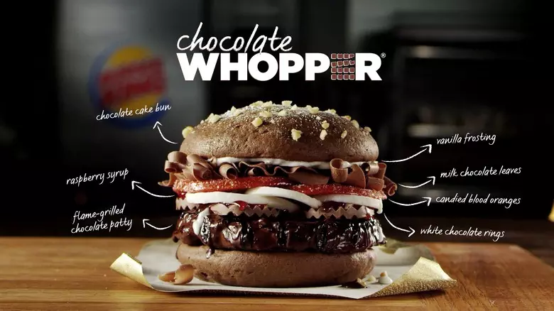 burgerový kráľ Chocolate Whopper