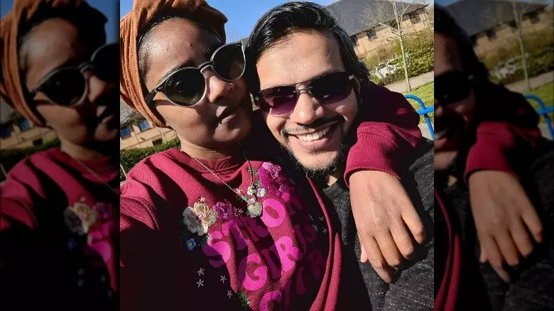 Nadiya Hussain sareng salaki Abdul Hussain selfie