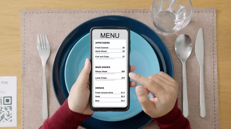A menu digital ing telpon