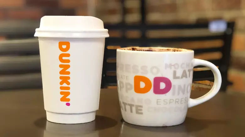 Dunkin' cup at mug