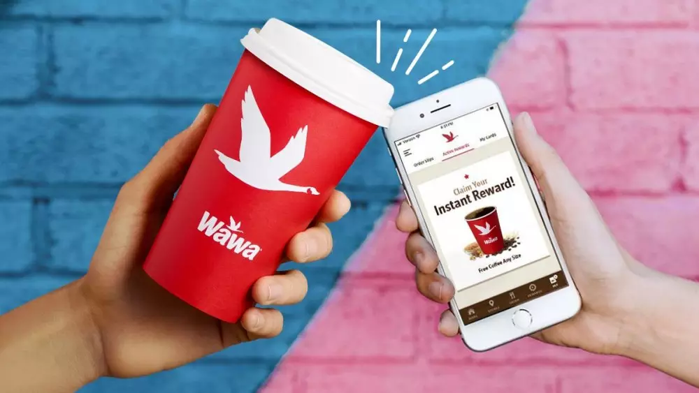 Café Wawa e aplicación con cupón para café gratis