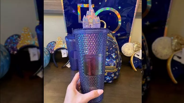 Rhifyn arbennig Disney World 50th Pen-blwydd Tumbler