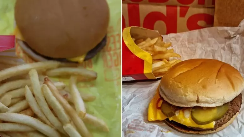 Cheeseburgers ta' Mcdonald's L-Irlanda ta' l-Istati Uniti