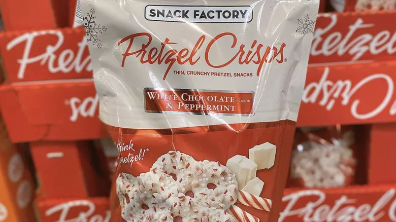 Snack Factory's White Chocolate & Peppermint Bretzel Crisps