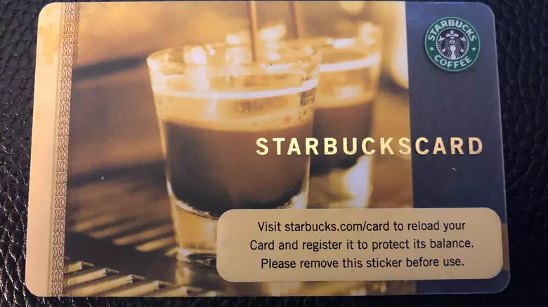 Подарочная карта Starbucks в стиле ретро