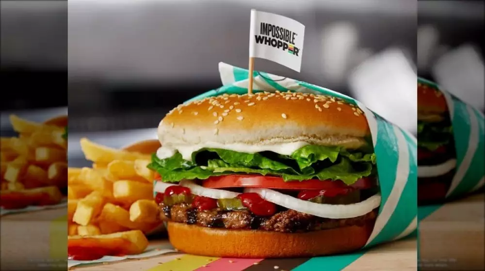 Burger King Impossible Whopper با سیب زمینی سرخ شده