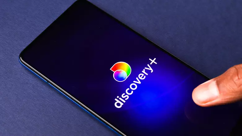 Discovery+ app-logo på telefonen