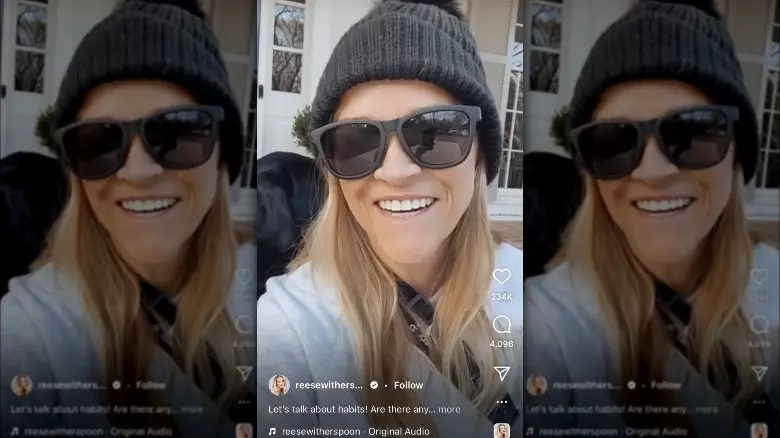 Skärmdump av Reese Witherspoons Instagram