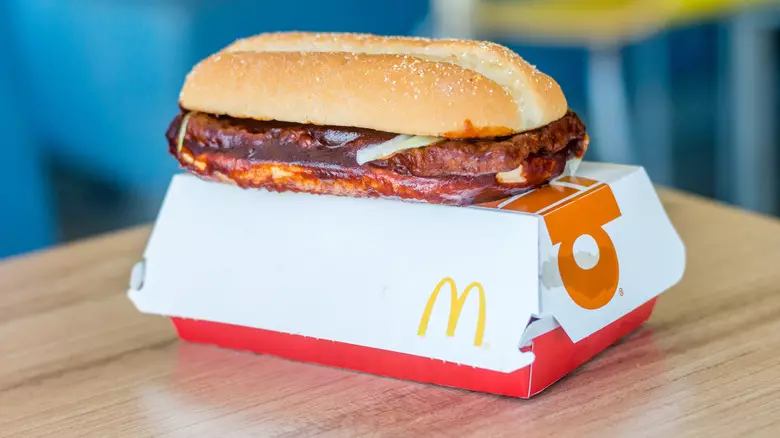 McRib auf der Verpackung