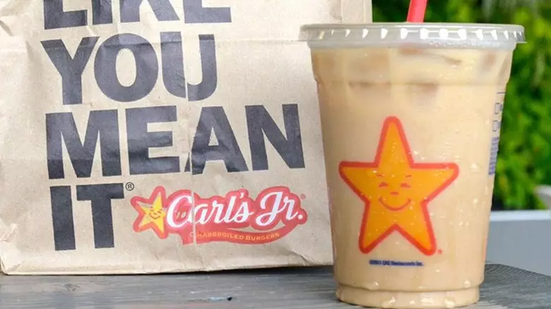 caife iced Carl's Jr.