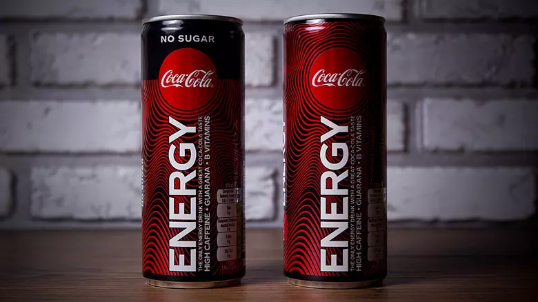 Coke Energy ir Coke Energy Nėra cukraus skardinių