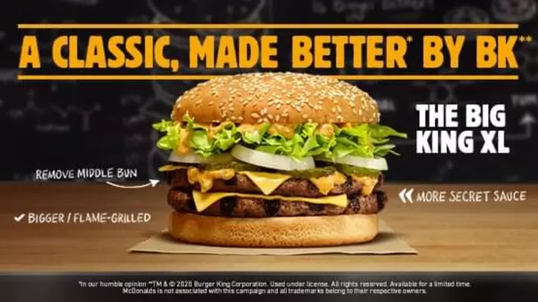 Burger King senger Big King XL Annonce