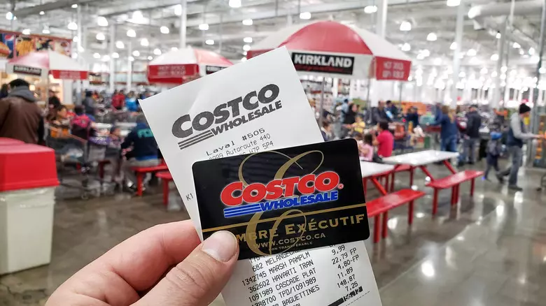 Costco सदस्यता कार्ड र रसिद