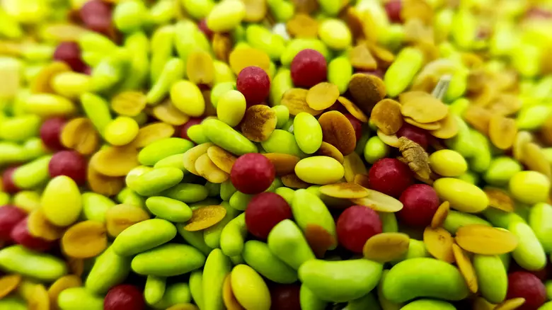 Indian candied fennel seeds