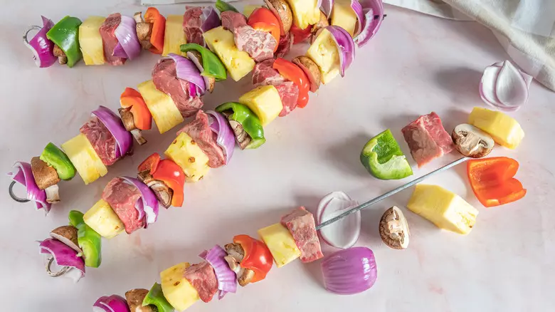 steak kabobs samenstellen met groenten