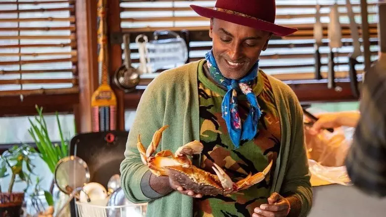 Marcus Samuelsson met krab