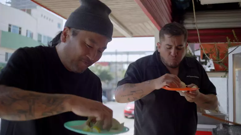 Roy Choi filmt in Tijuana