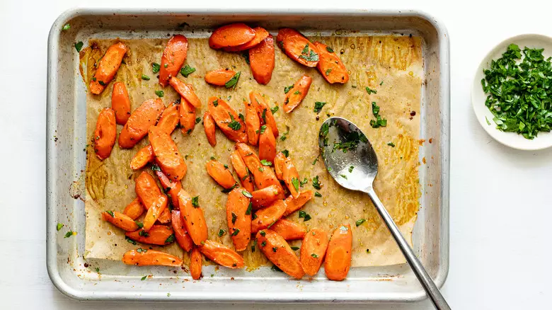 carottes sur poêle avec persil