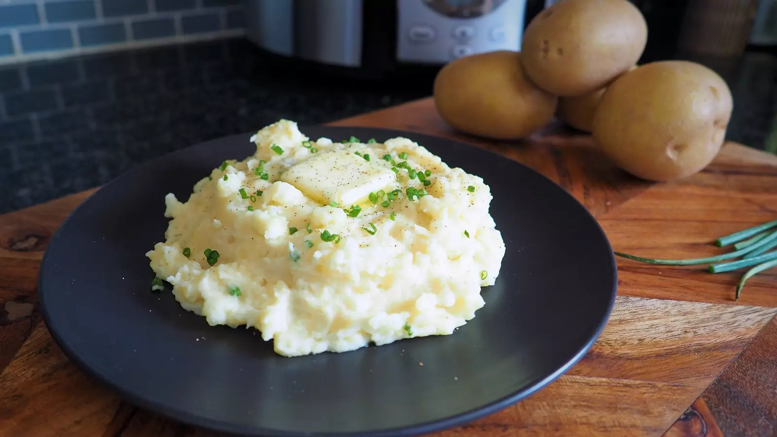 Receta de puré de papas en olla de cocción lenta