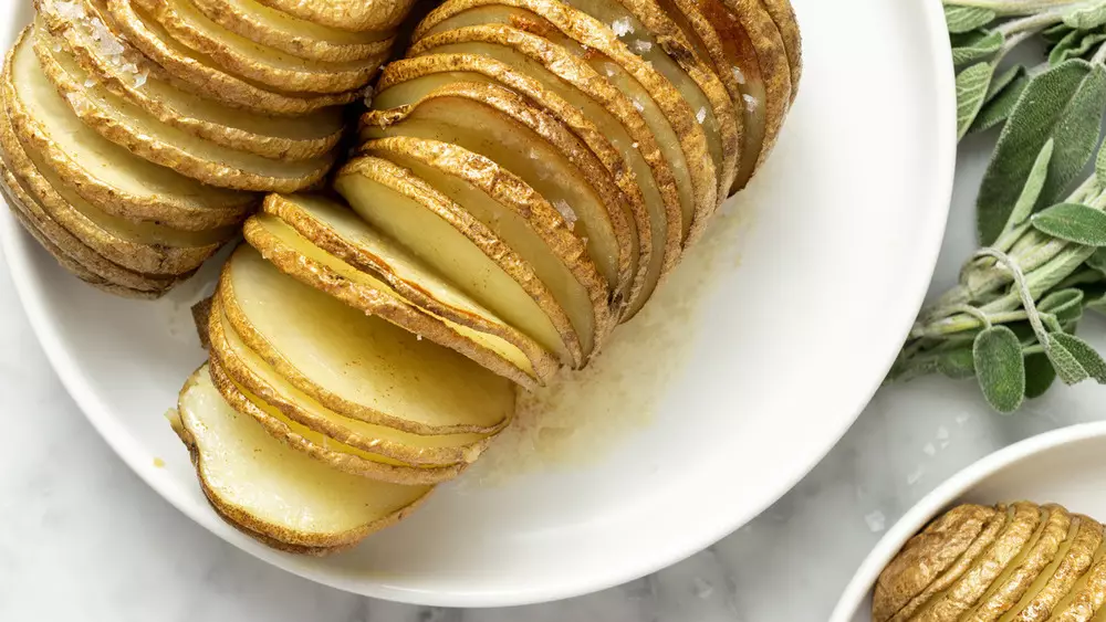 bitmiş hasselback patates