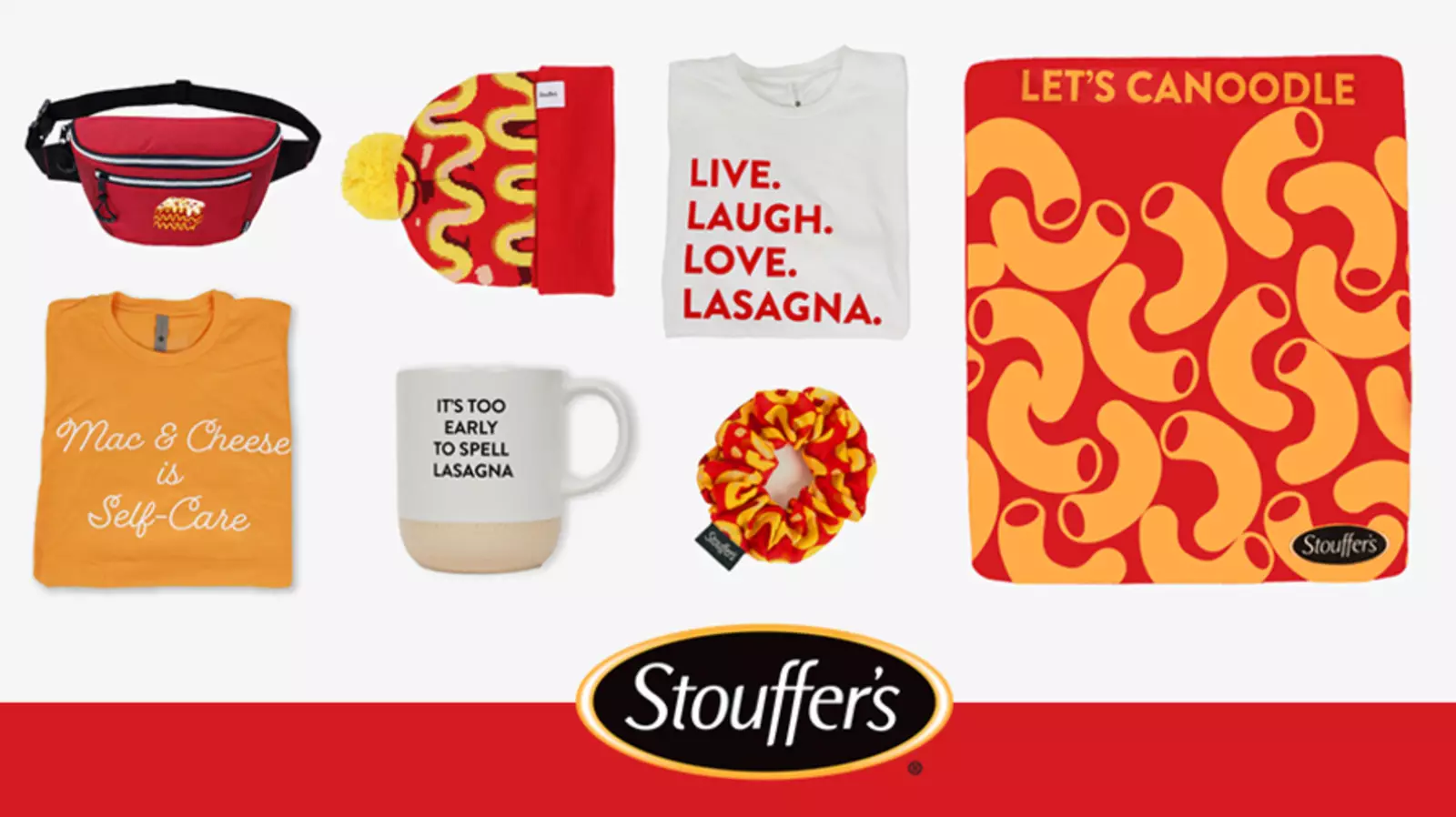 Stouffer's New Holiday Merch ass perfekt fir Nuddelen